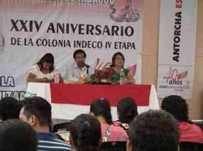 Celebran antorchistas 24 años de trabajo en Indeco